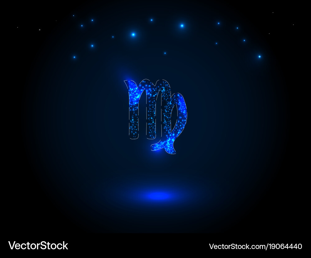 Zodiac sign on the starry sky Royalty Free Vector Image