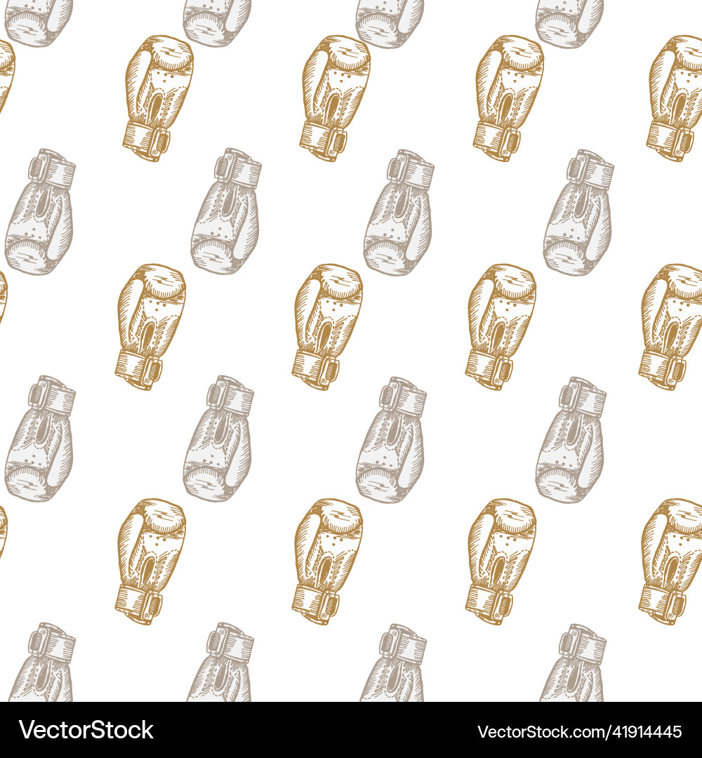 Boxing gloves seamless pattern vintage sport Vector Image