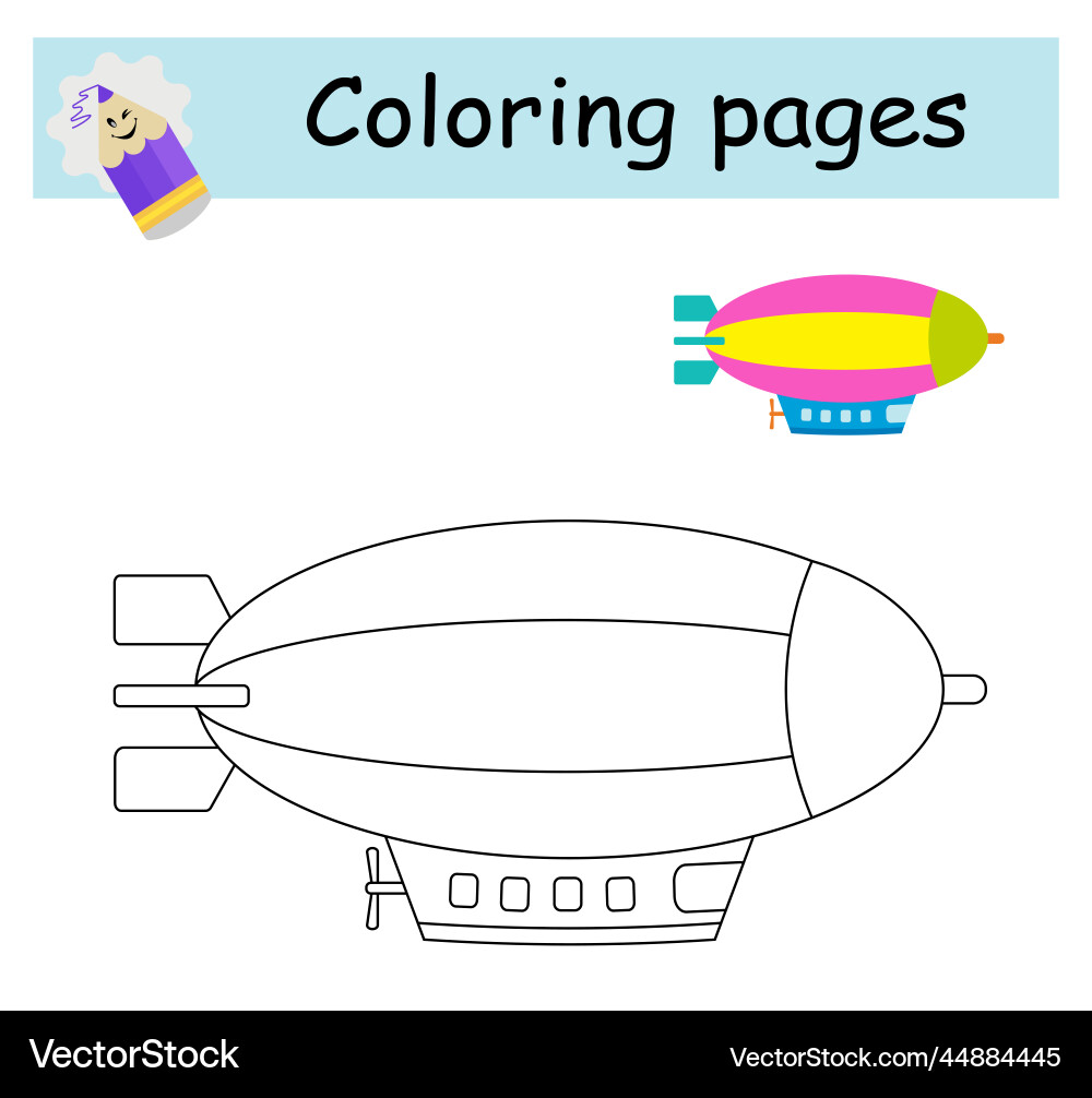 Free Blimp Coloring Pages