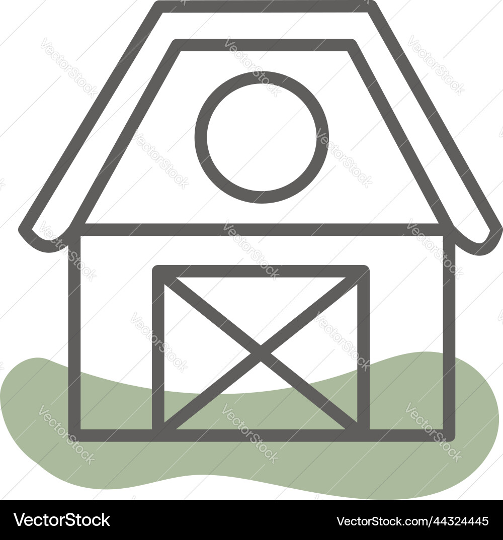 Farm house on a white background Royalty Free Vector Image