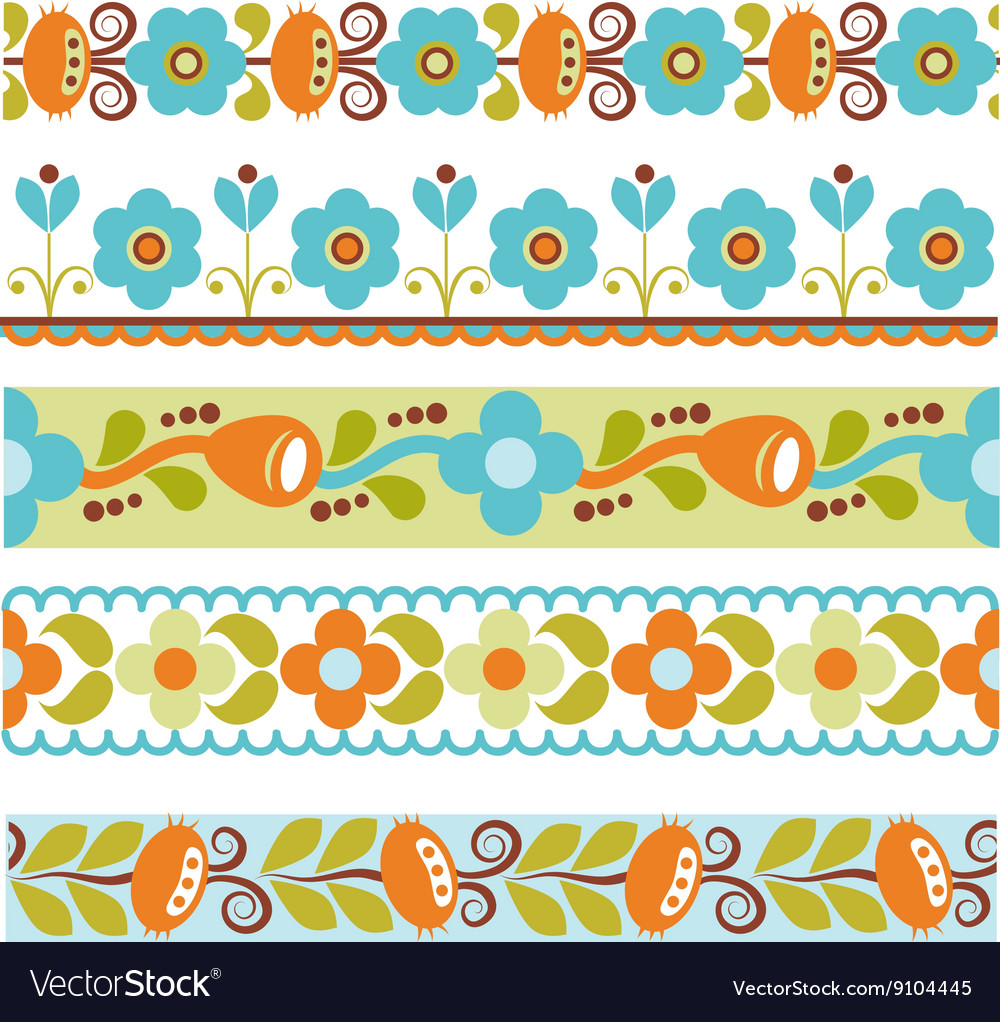 Five borders Royalty Free Vector Image - VectorStock