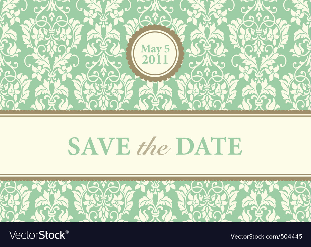 Green date background Royalty Free Vector Image