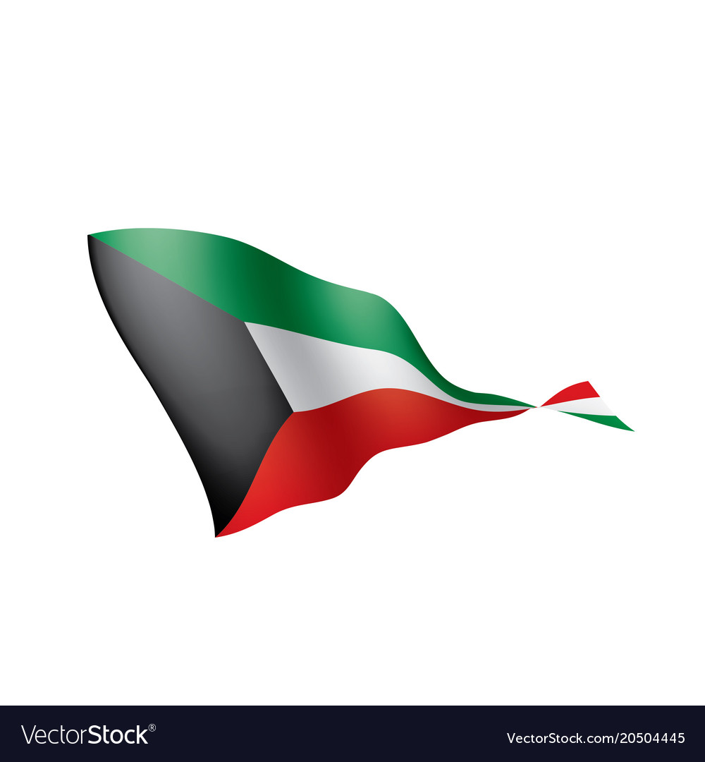 Kuwait flag Royalty Free Vector Image - VectorStock