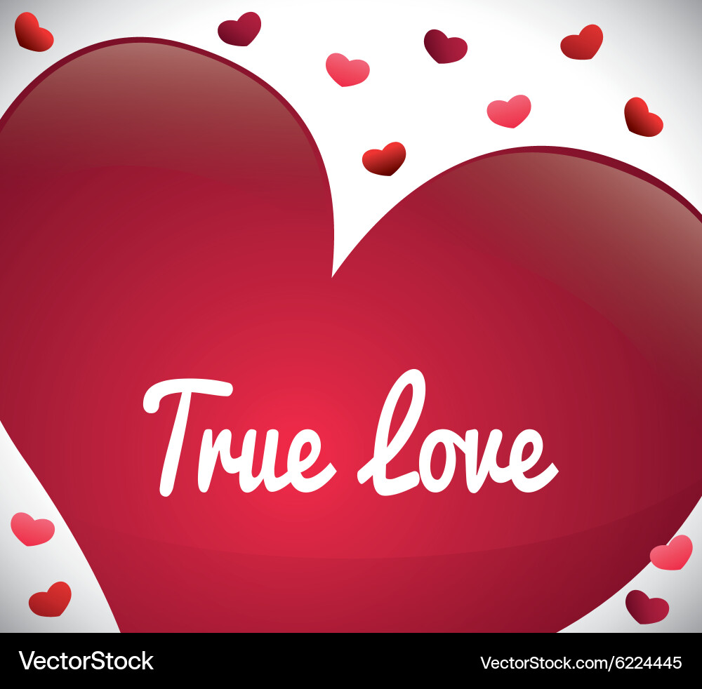 Love and hearts card Royalty Free Vector Image