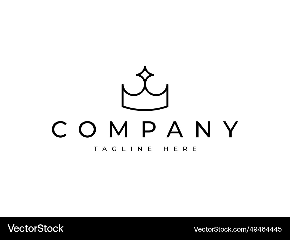 Luxury crown king queen logo design Royalty Free Vector