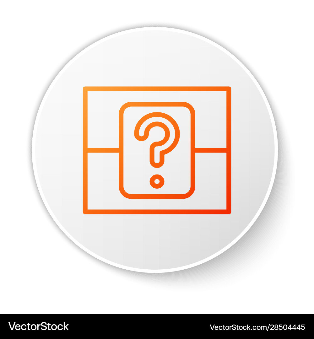 Orange line mystery box or random loot box Vector Image