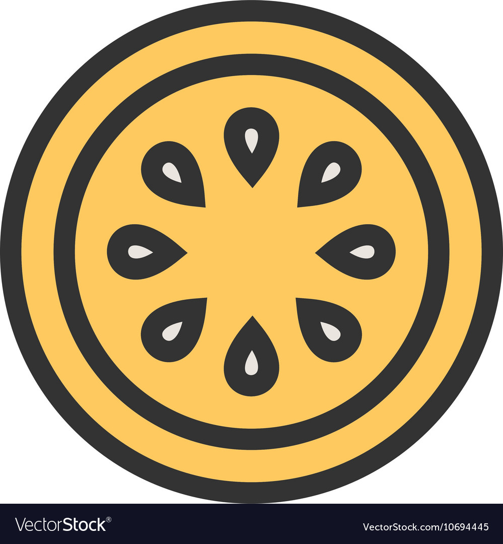 Orange slice Royalty Free Vector Image - VectorStock