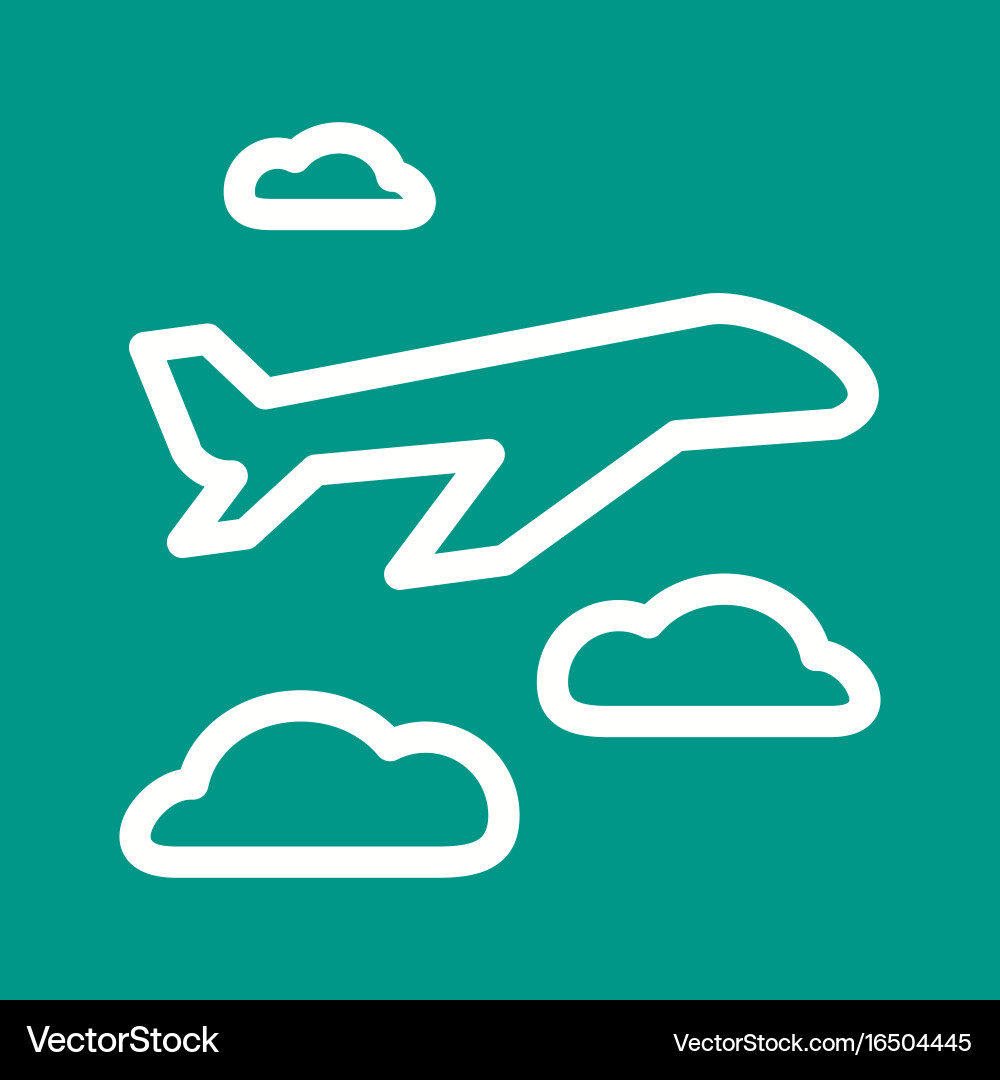 Plane flying Royalty Free Vector Image - VectorStock
