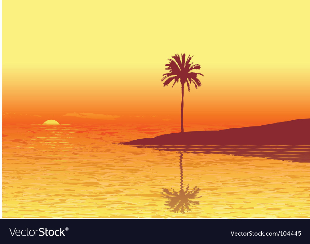 Red sunset Royalty Free Vector Image - VectorStock