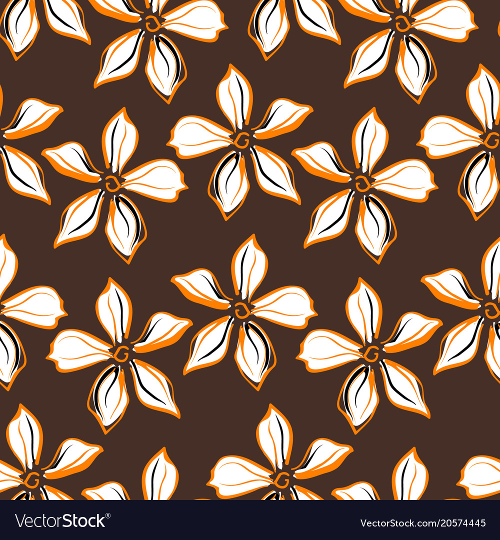 Seamless flower pattern Royalty Free Vector Image