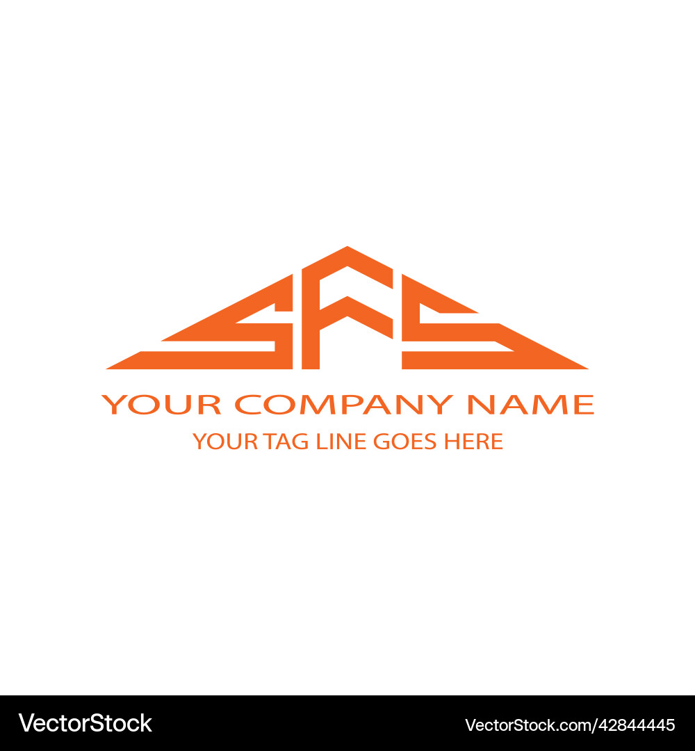 Sfs letter logo creative design with graphic Vector Image