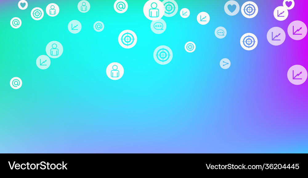 Social media marketing communication networking Vector Image