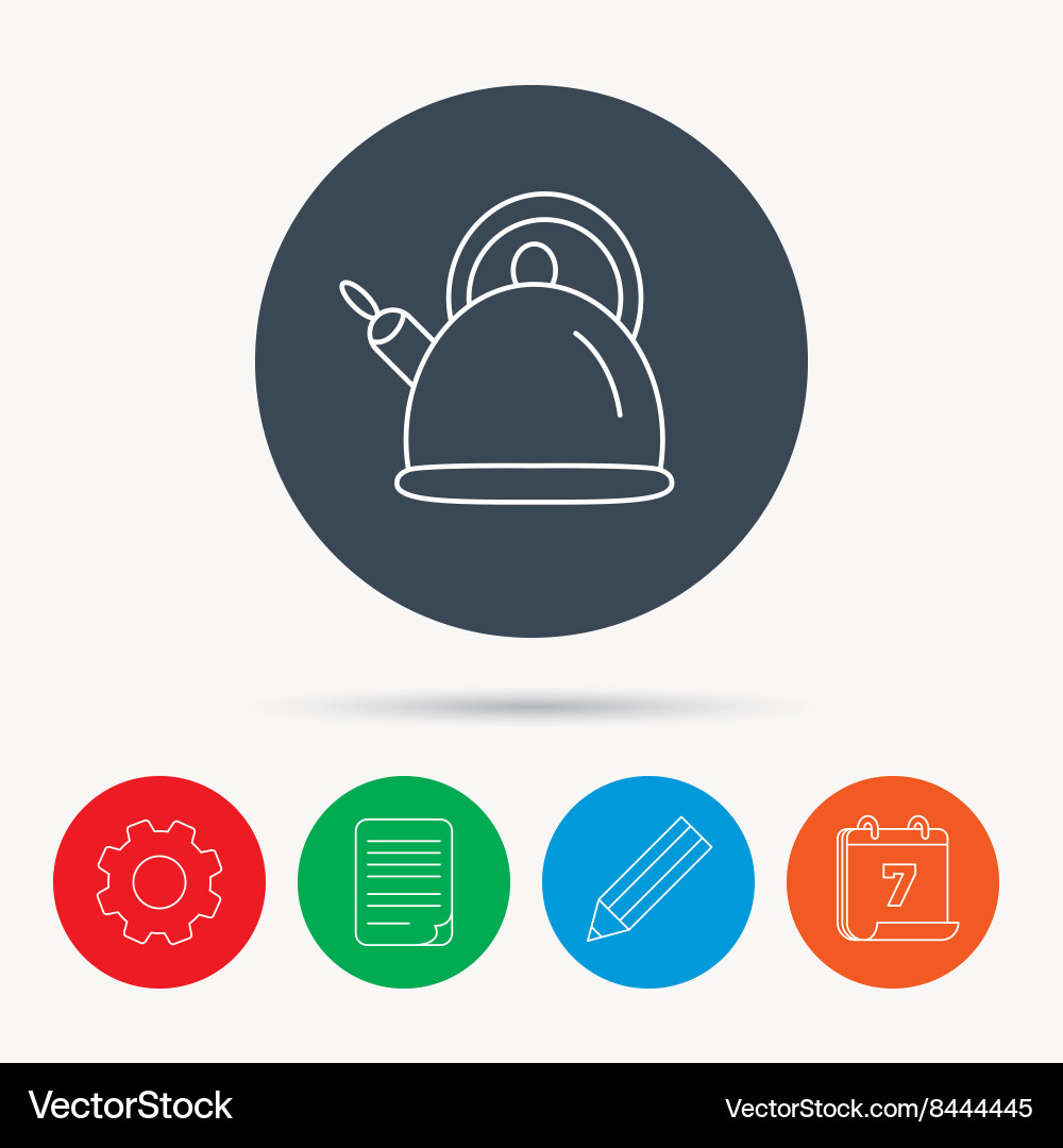 Teapot icon kitchen kettle sign Royalty Free Vector Image