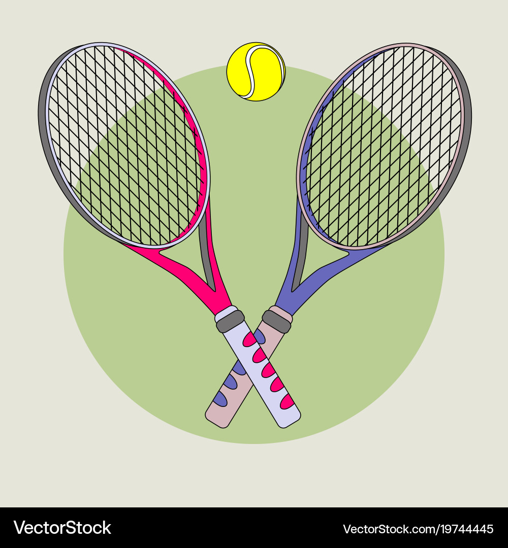 Tennis racket and ball Royalty Free Vector Image