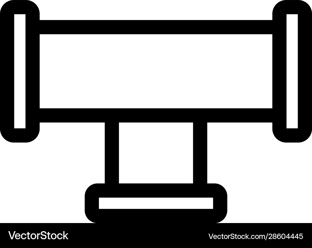 Water pipe icon isolated contour symbol Royalty Free Vector