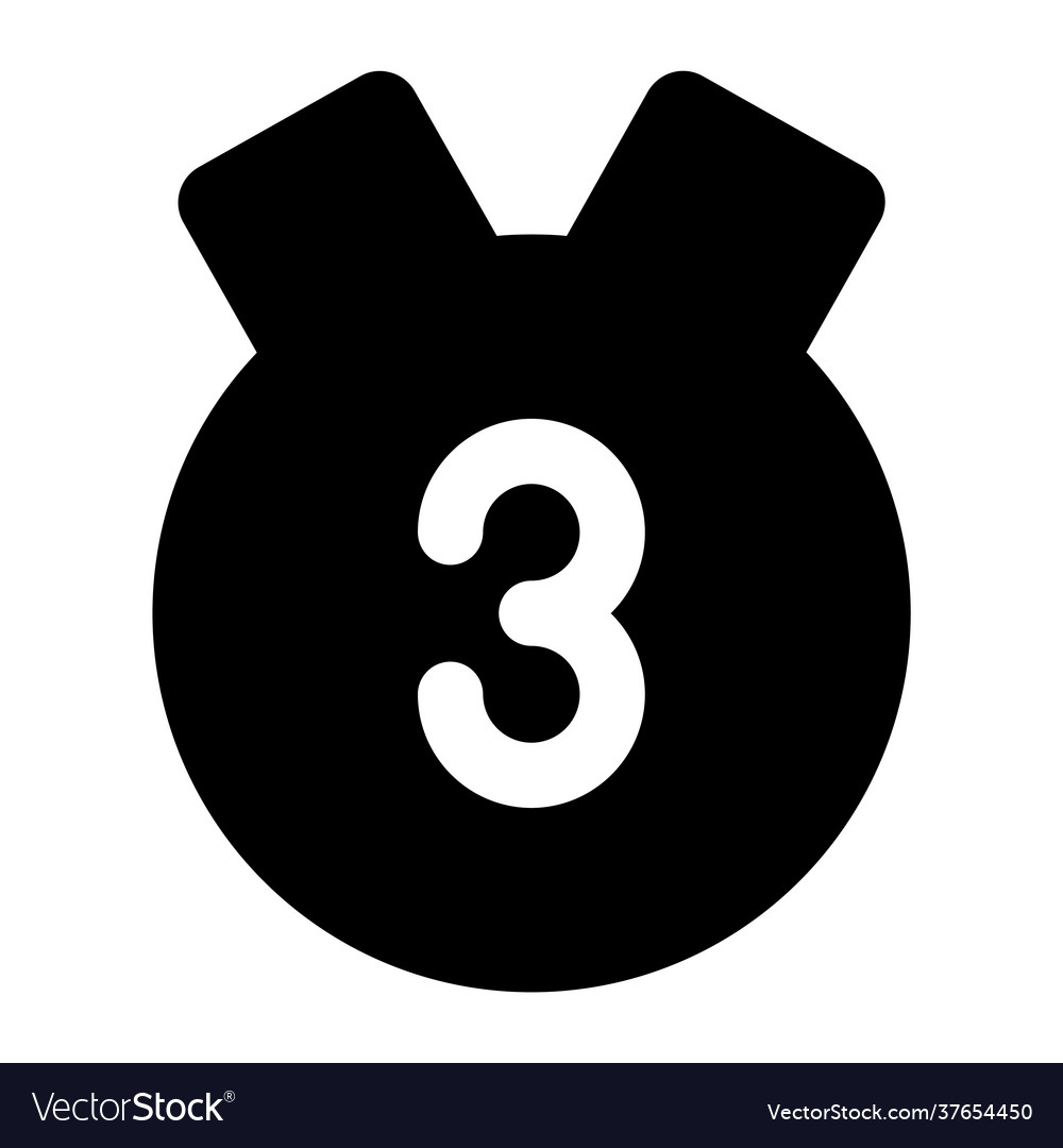 3rd position Royalty Free Vector Image - VectorStock