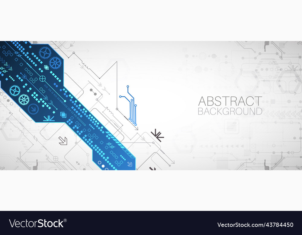 Abstract technology concept high computer color Vector Image