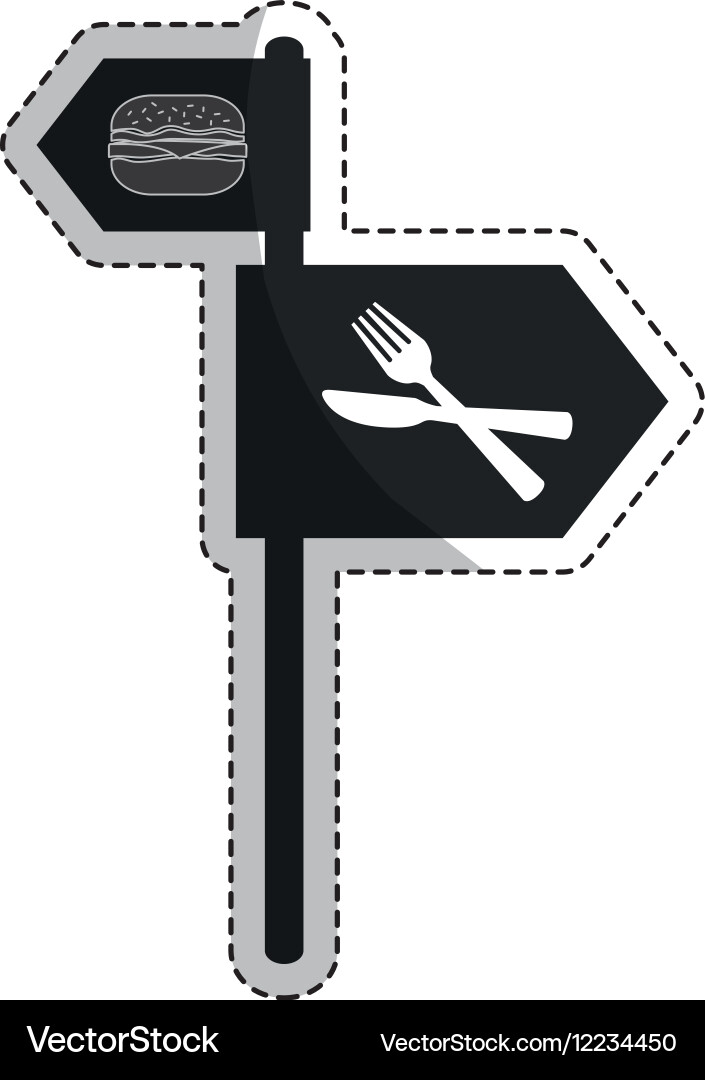 Fast food sign Royalty Free Vector Image - VectorStock