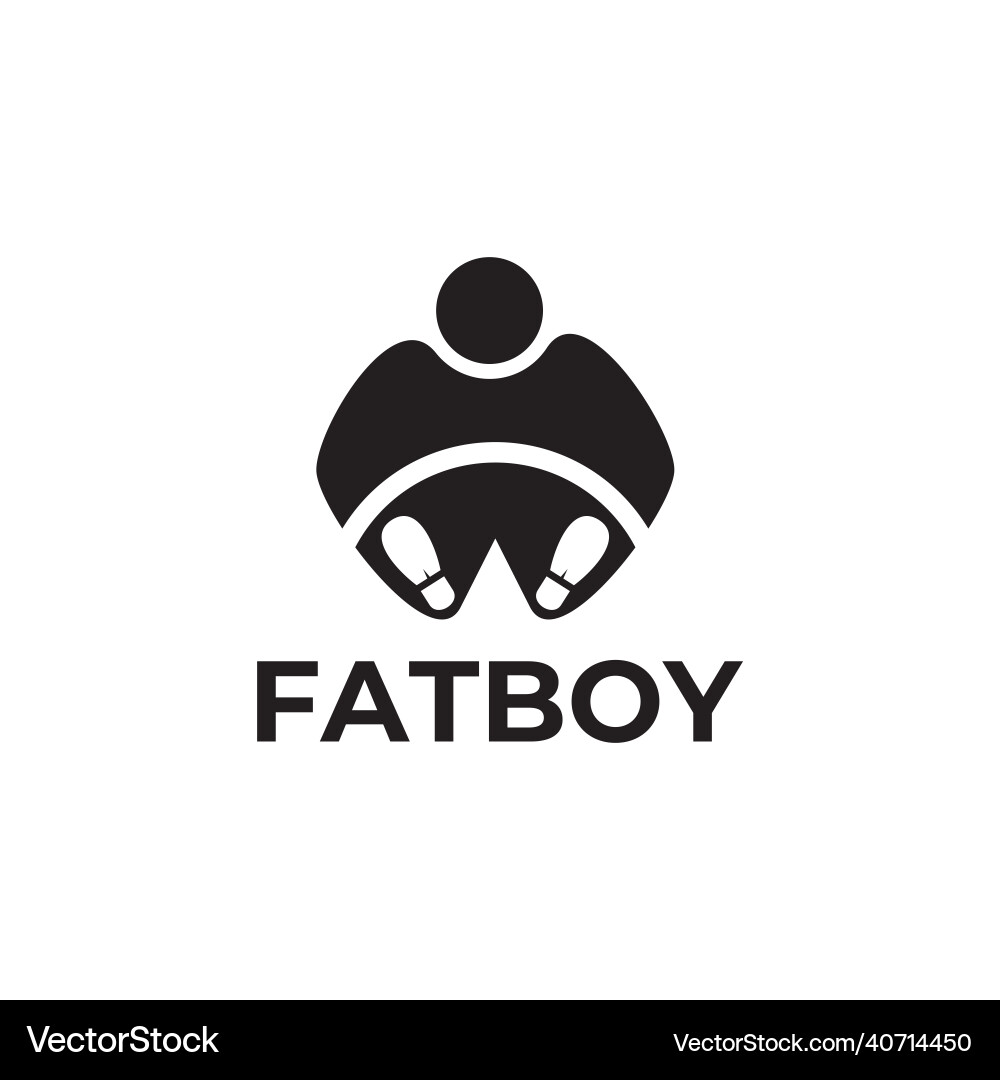 Fatboy icon silhouette symbol logo design Vector Image