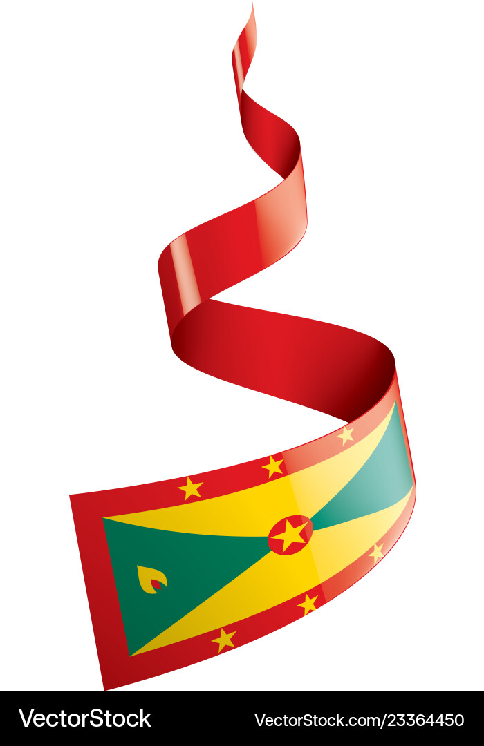 Grenada flag on a white Royalty Free Vector Image