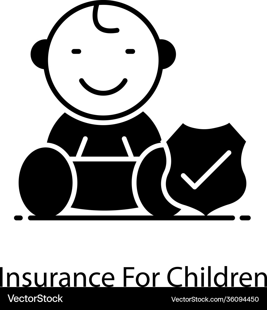 Insurance for children Royalty Free Vector Image