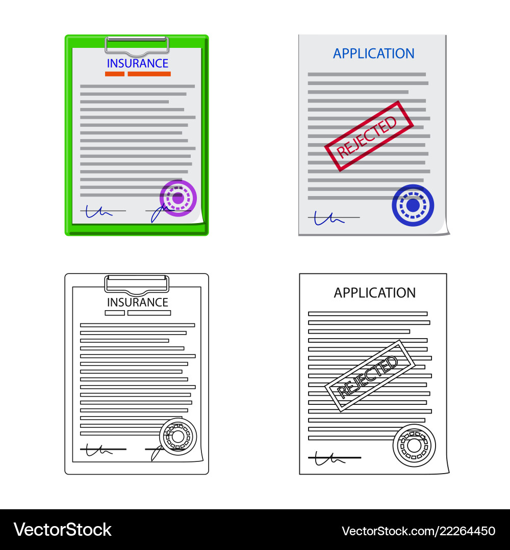 Isolated object of form and document sign Vector Image