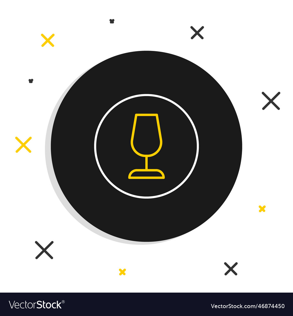 Line fragile broken glass symbol for delivery Vector Image