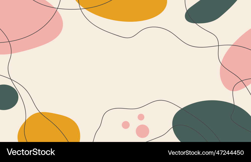 Minimal aesthetic banner abstract hand Royalty Free Vector