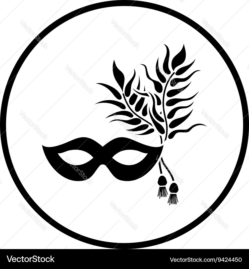 Party carnival mask icon Royalty Free Vector Image