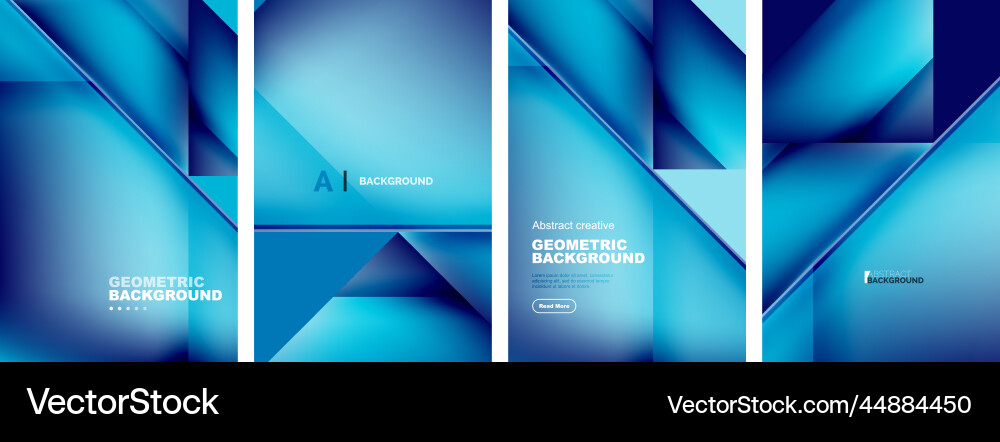 Set of abstract backgrounds - overlapping Vector Image