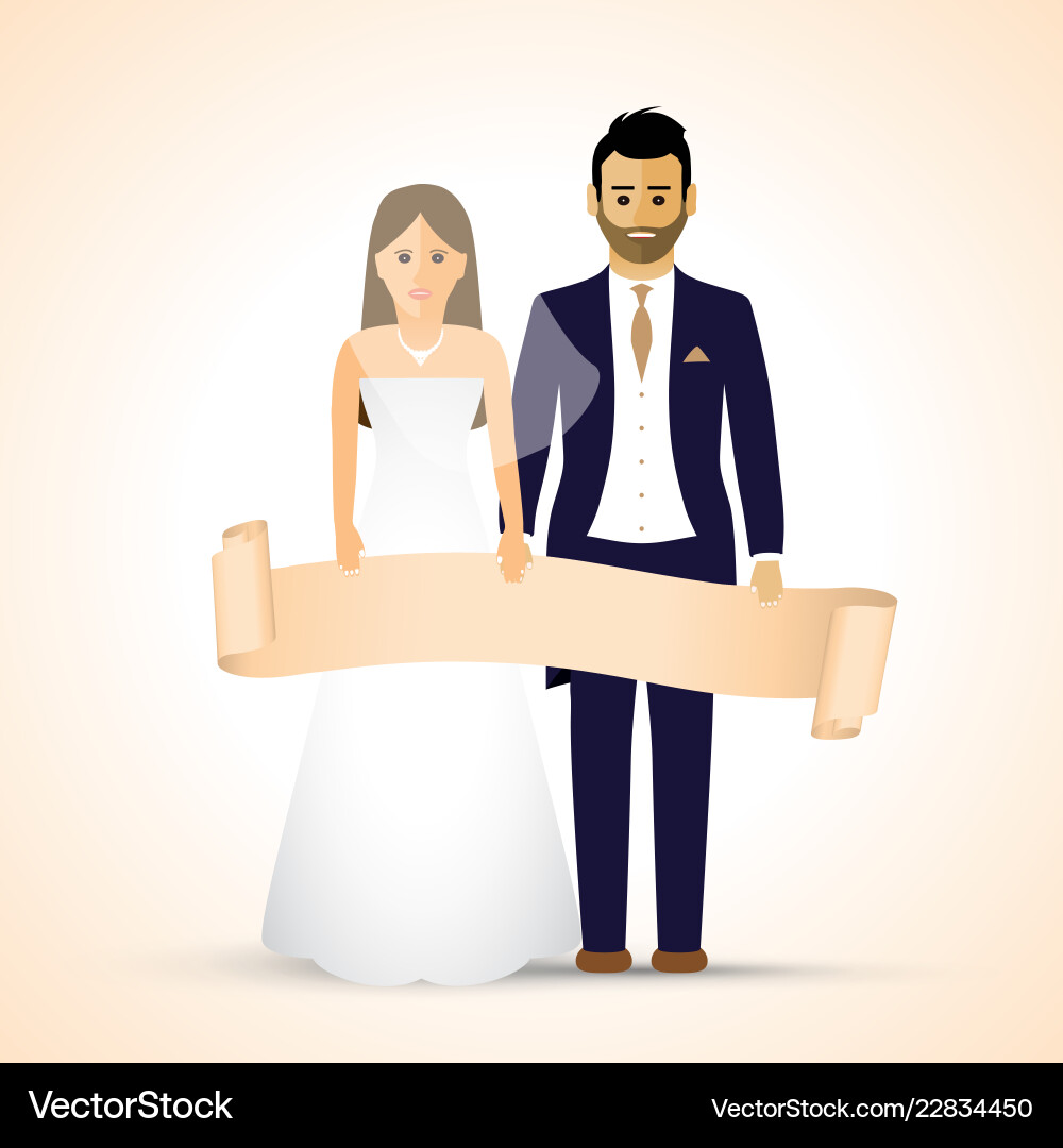 Wedding couple as an icon Royalty Free Vector Image