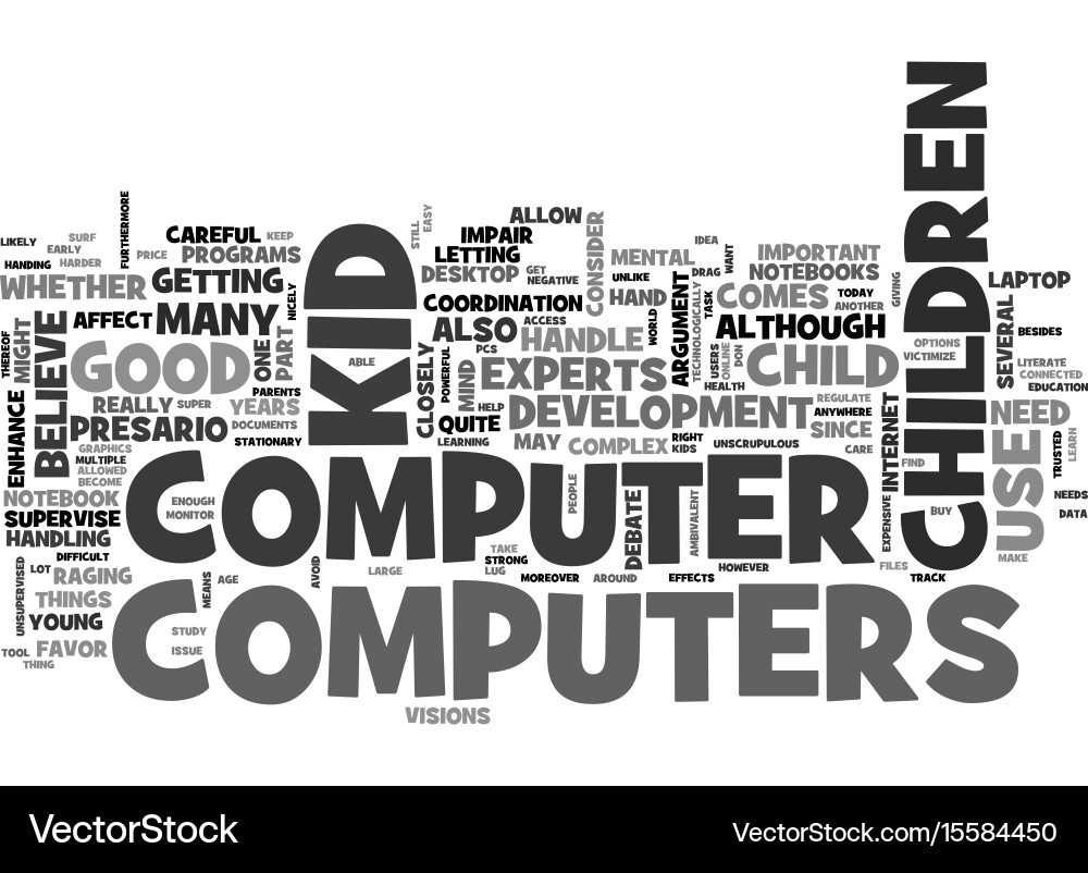 Why should you buy a computer for your child text Vector Image