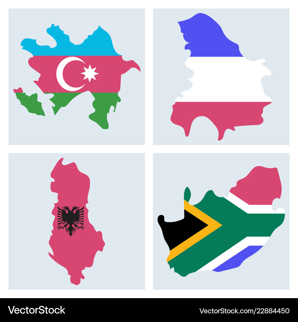 World map-countries in color on white background Vector Image