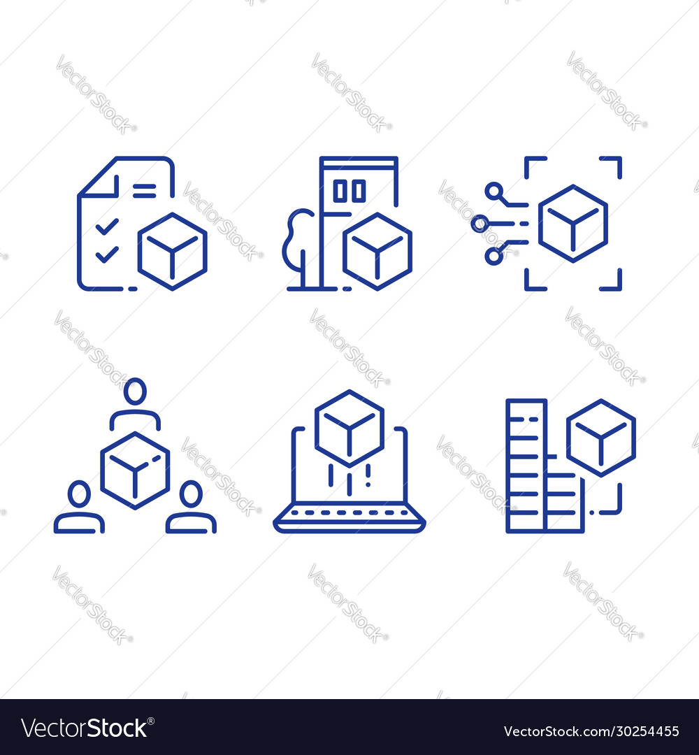 Bim concept 3d modeling services Royalty Free Vector Image