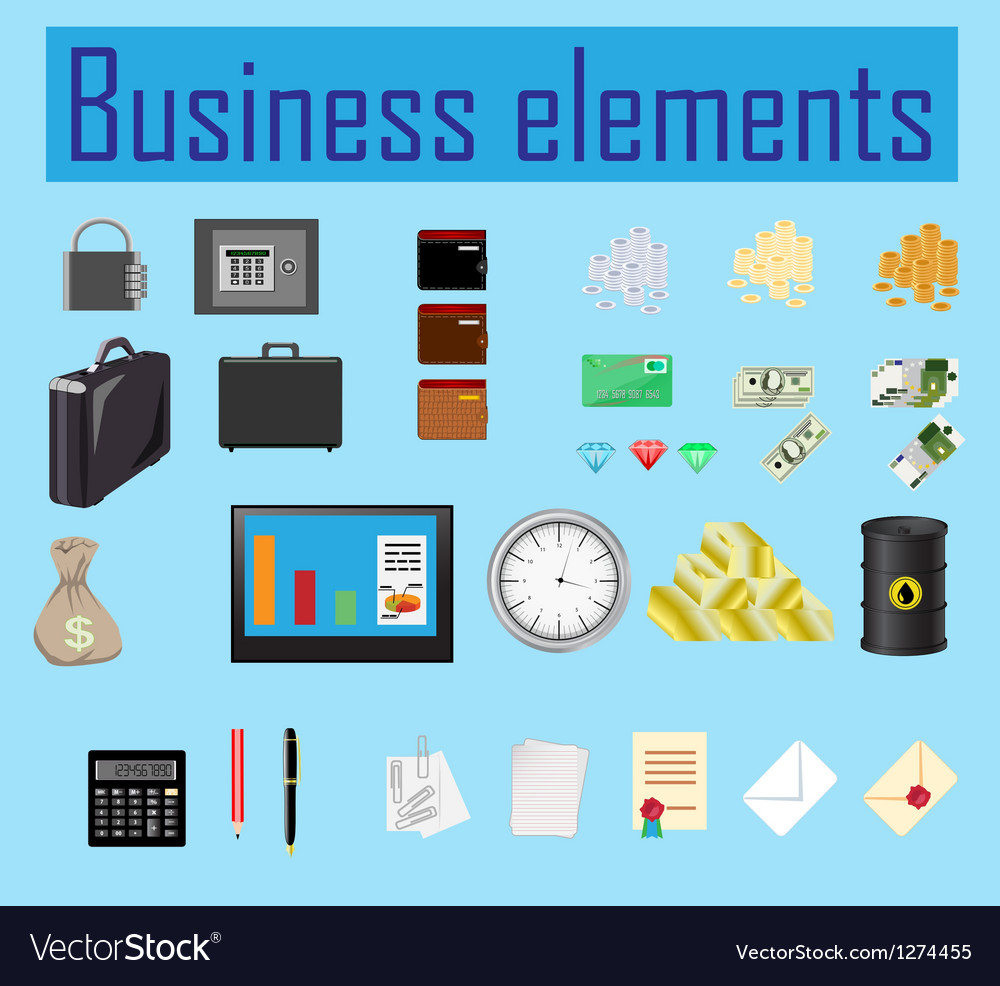 Business elements Royalty Free Vector Image - VectorStock