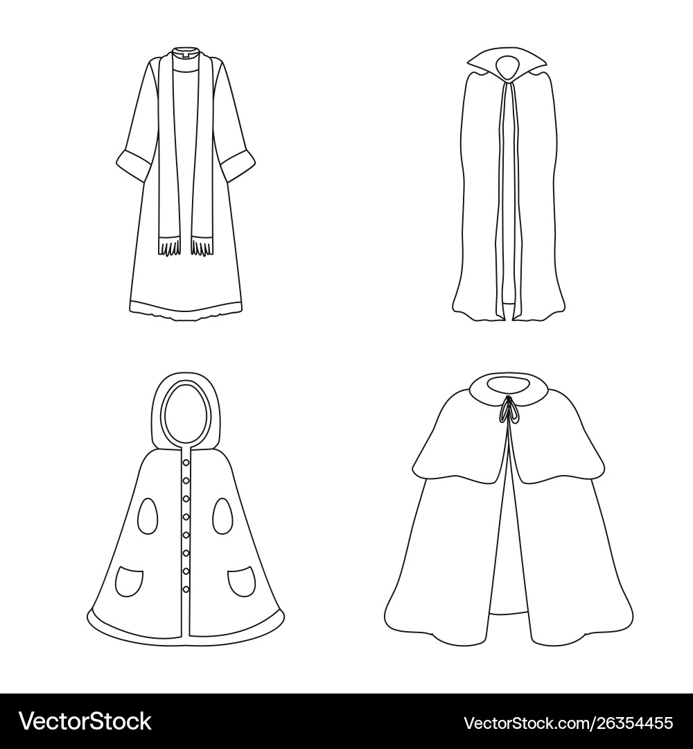 Design robe and garment symbol set Royalty Free Vector Image