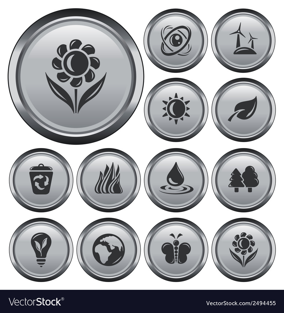 Environment buttons Royalty Free Vector Image - VectorStock