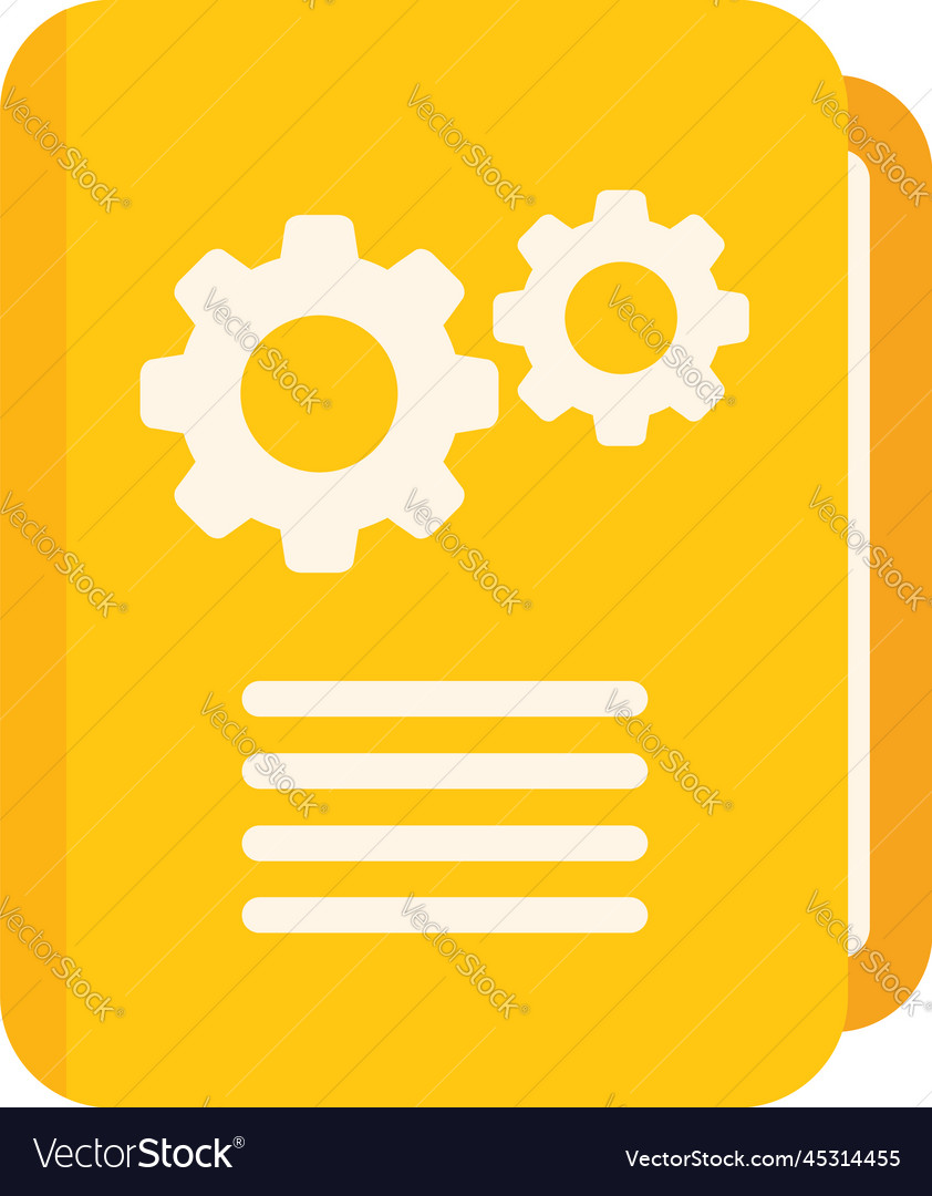 Folder solution icon flat creative Royalty Free Vector Image