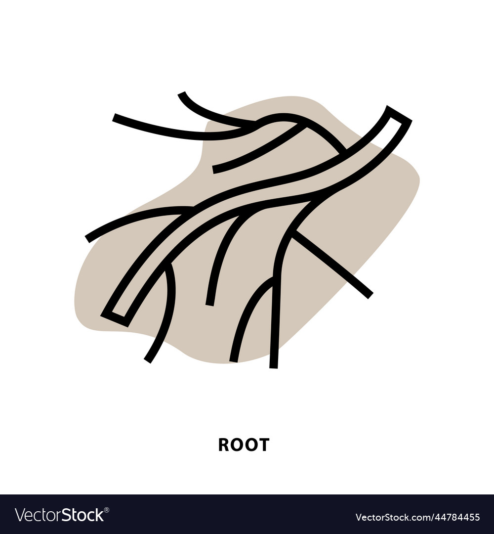 Root linear icon design for application or web Vector Image