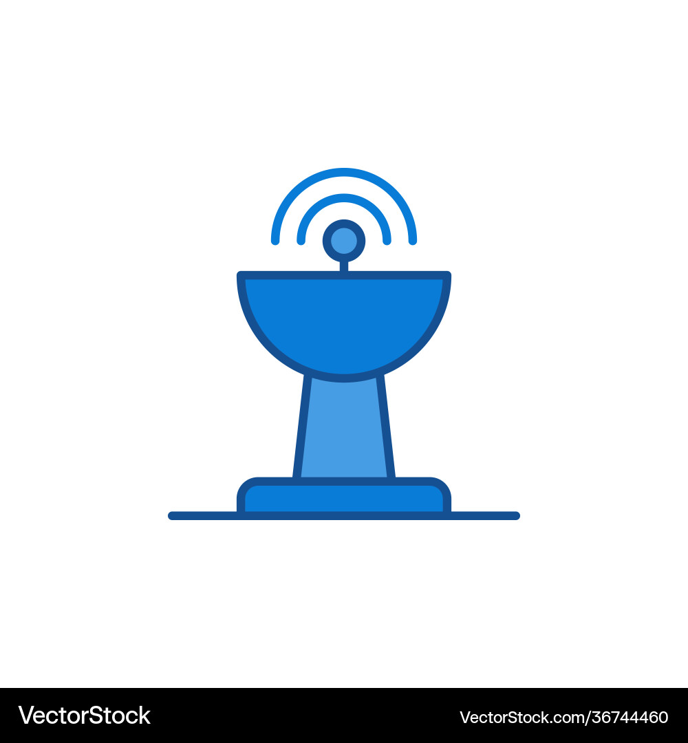 Antenna concept blue modern icon or sign Vector Image