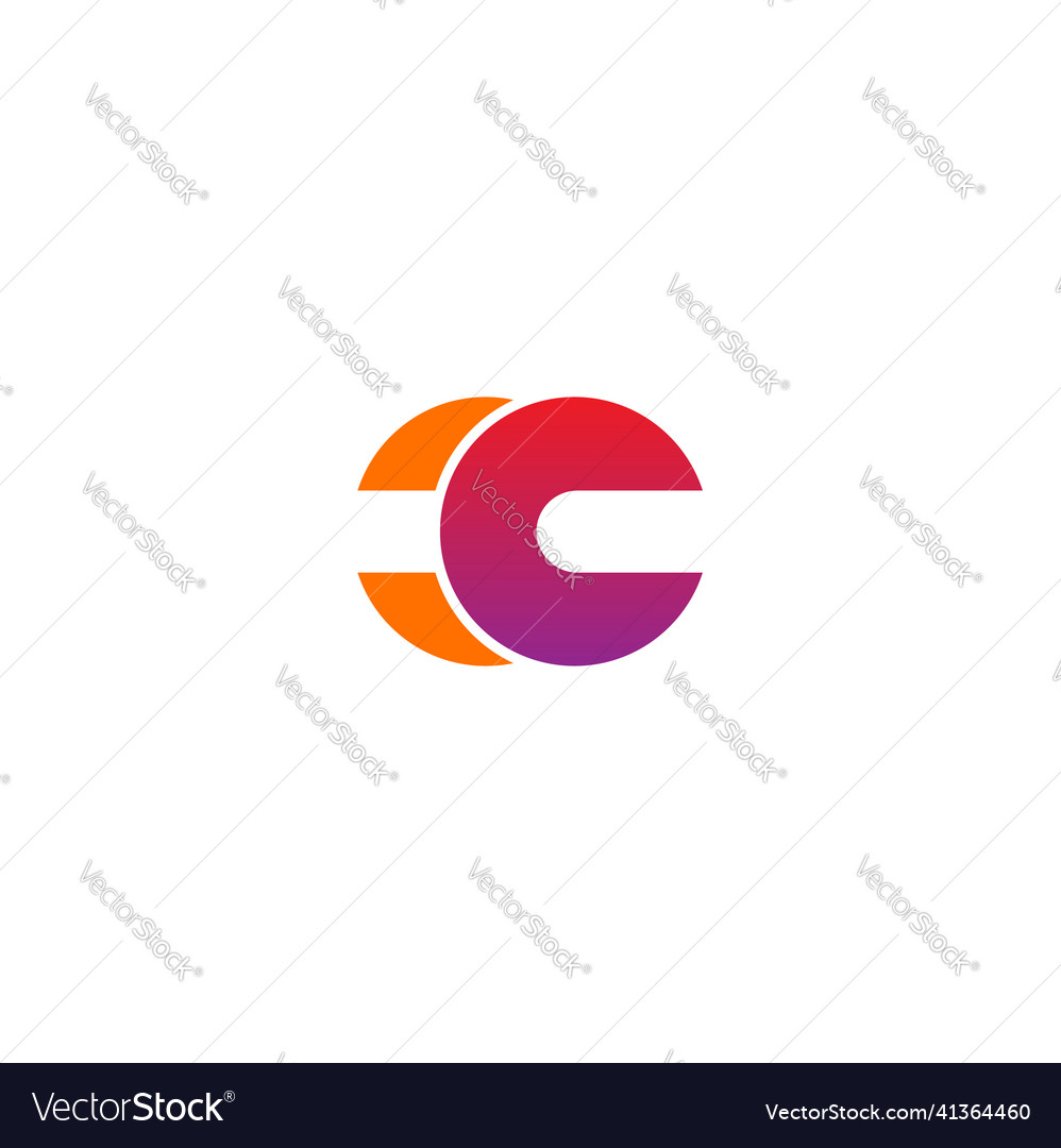 C initial connect logo Royalty Free Vector Image