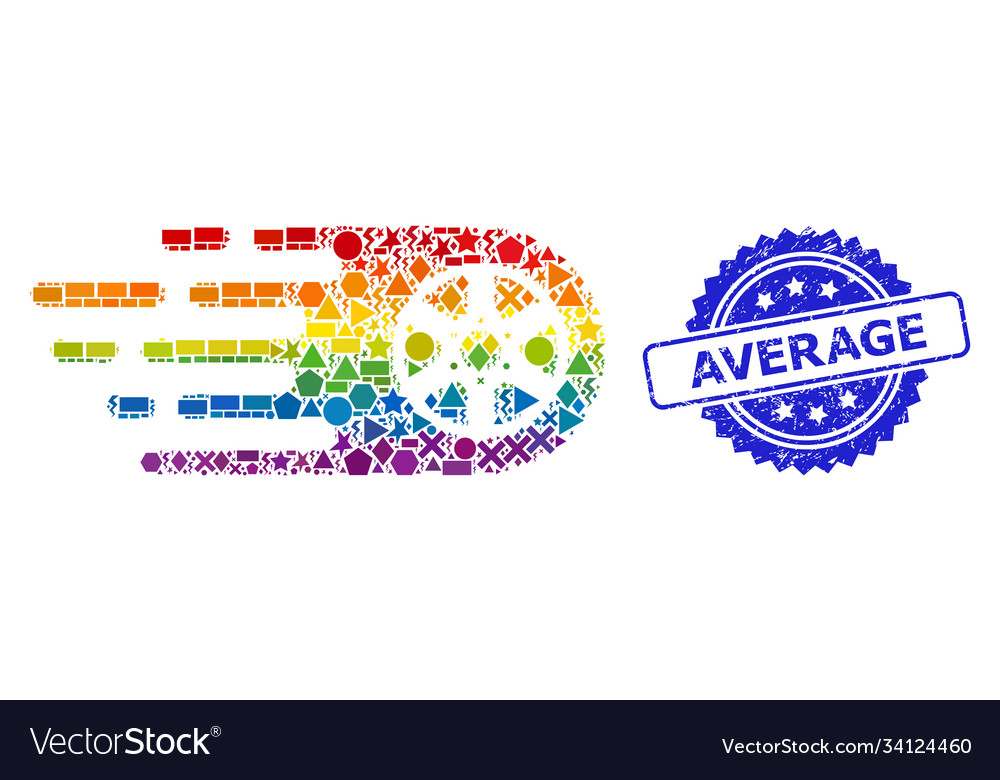 Distress average stamp seal and multicolored Vector Image Distress average stamp seal and multicolored Vector Image