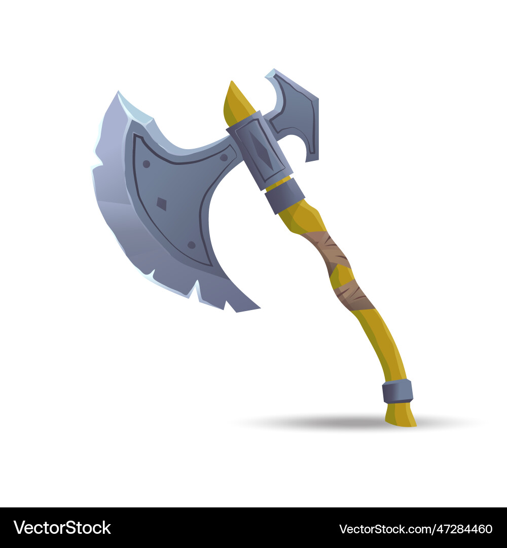 Fighting axe viking colored hand drawn sketch Vector Image