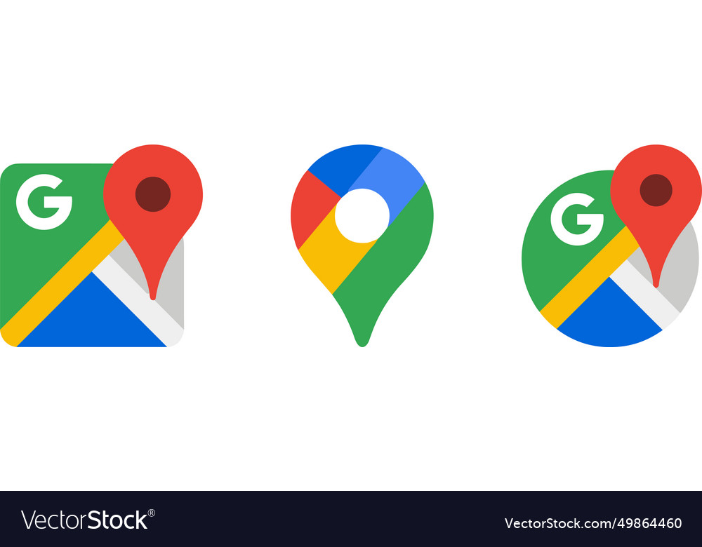 Google maps popular icon map app Royalty Free Vector Image