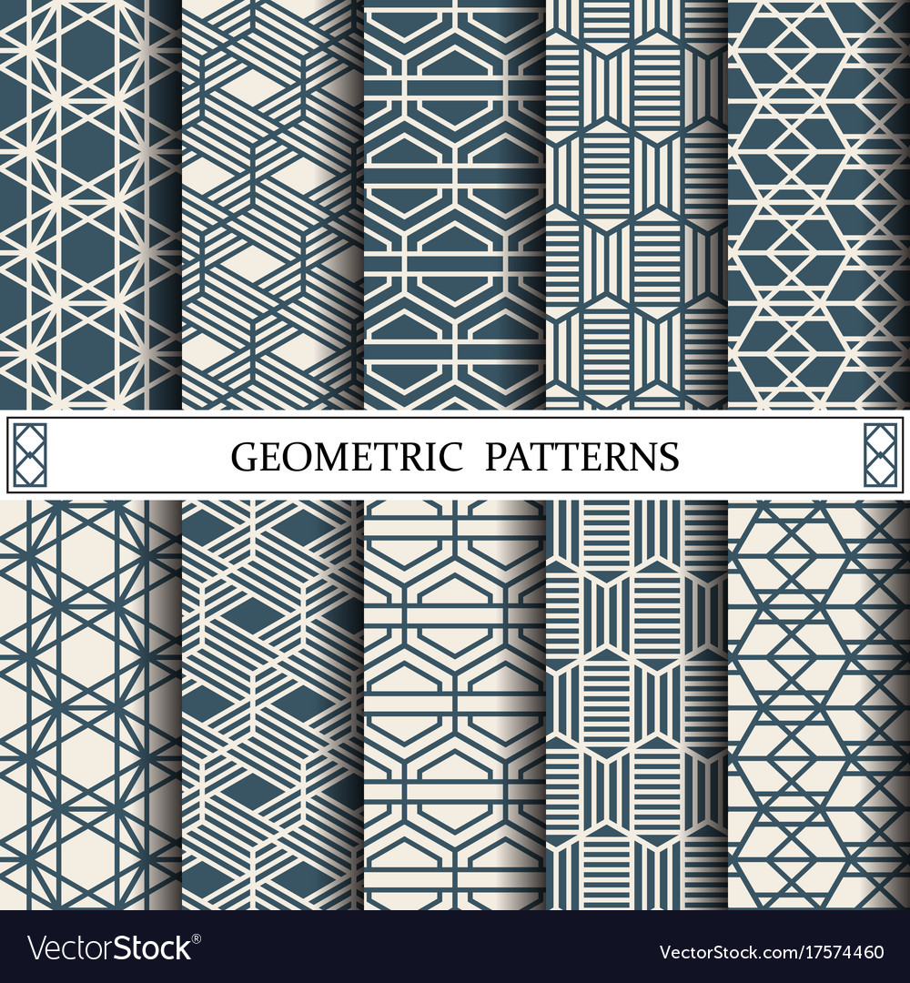 Hexagon geometric patternpattern fills web Vector Image