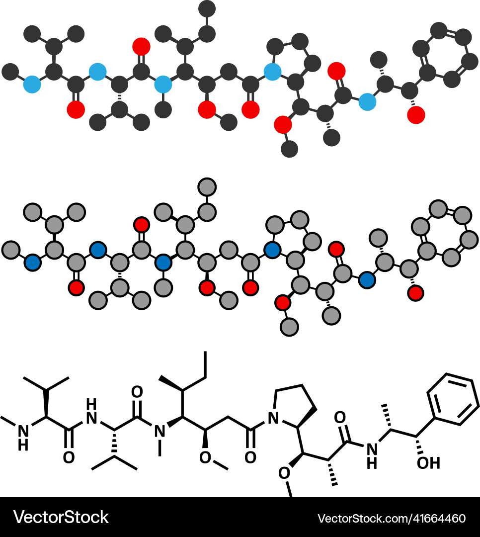 Monomethyl auristatin e mmae vedotin Royalty Free Vector