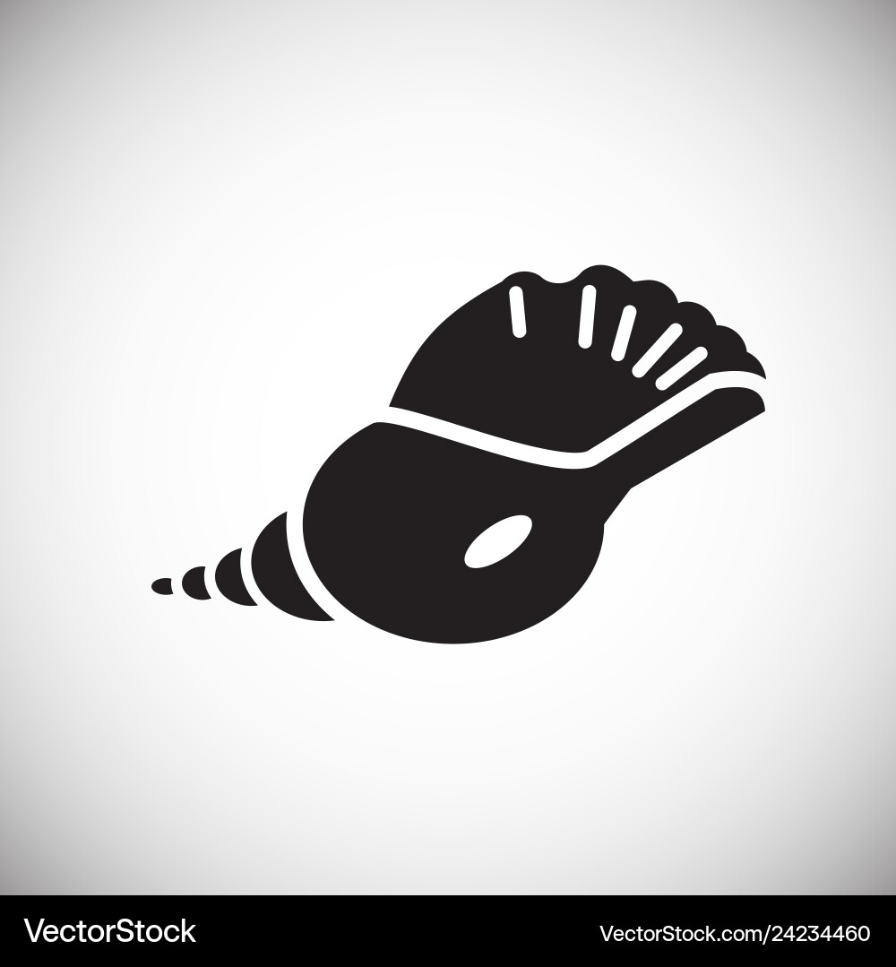 Sea shell icon on white background for graphic Vector Image