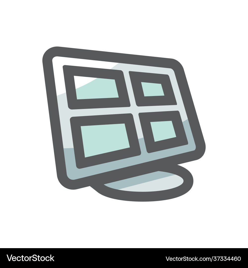 Security monitor control station icon Royalty Free Vector