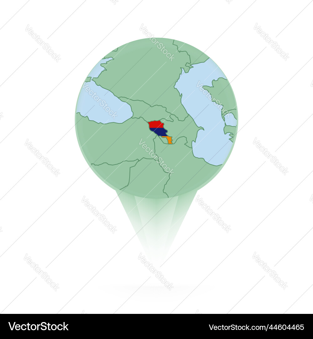 Armenia map stylish location icon with Royalty Free Vector
