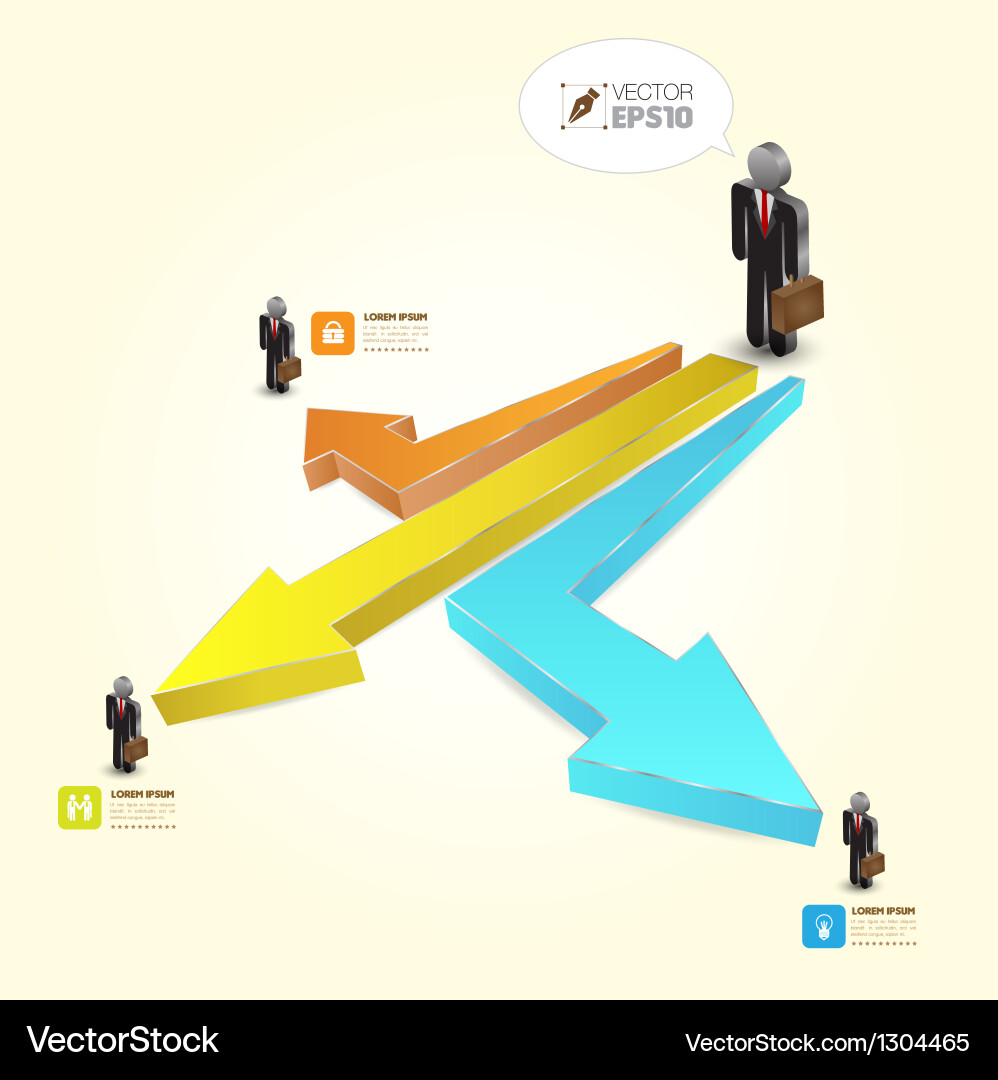 Arrow business man icons Royalty Free Vector Image